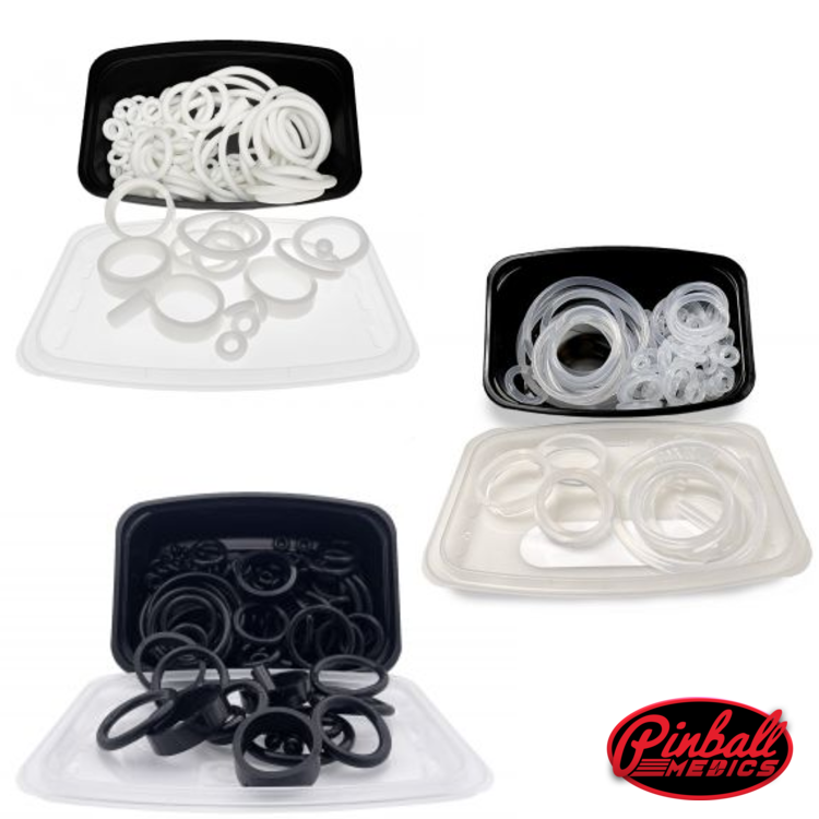 125-Piece Silicone Pinball Rubber Kit – Choice of Color – Pinball Medics